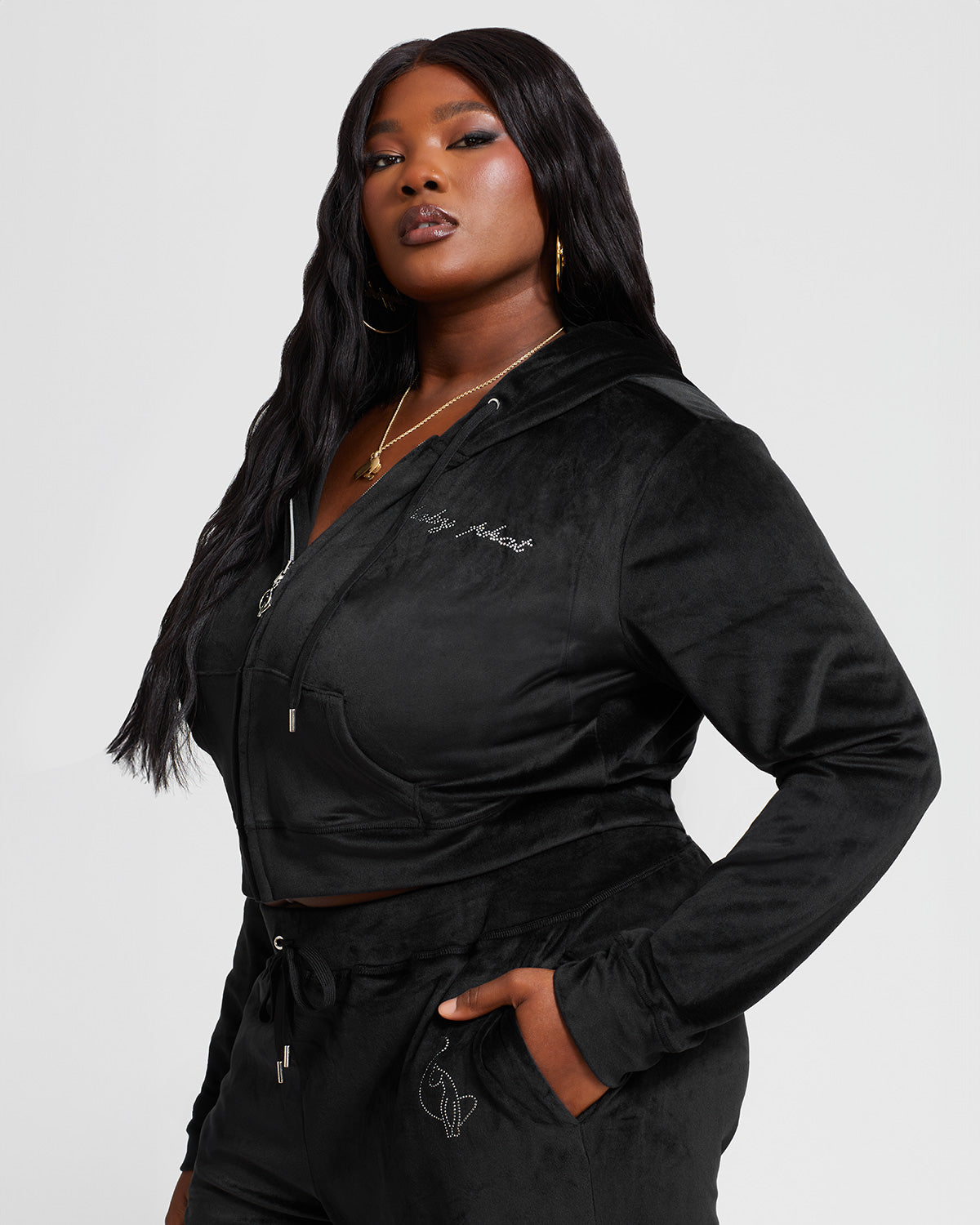 Essential Zip Up Track Jacket | Black – Baby Phat